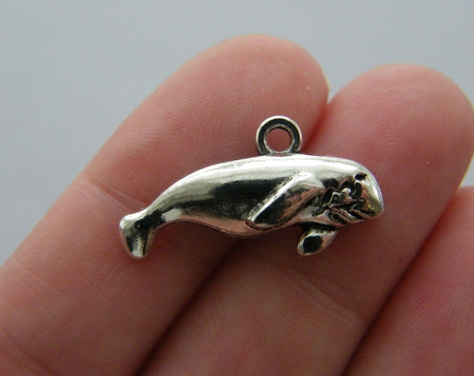 BULK 50 Manatee Charms Antique Silver Tone FF72 - Etsy