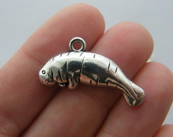 BULK 50 Manatee Charms Antique Silver Tone FF72 - Etsy