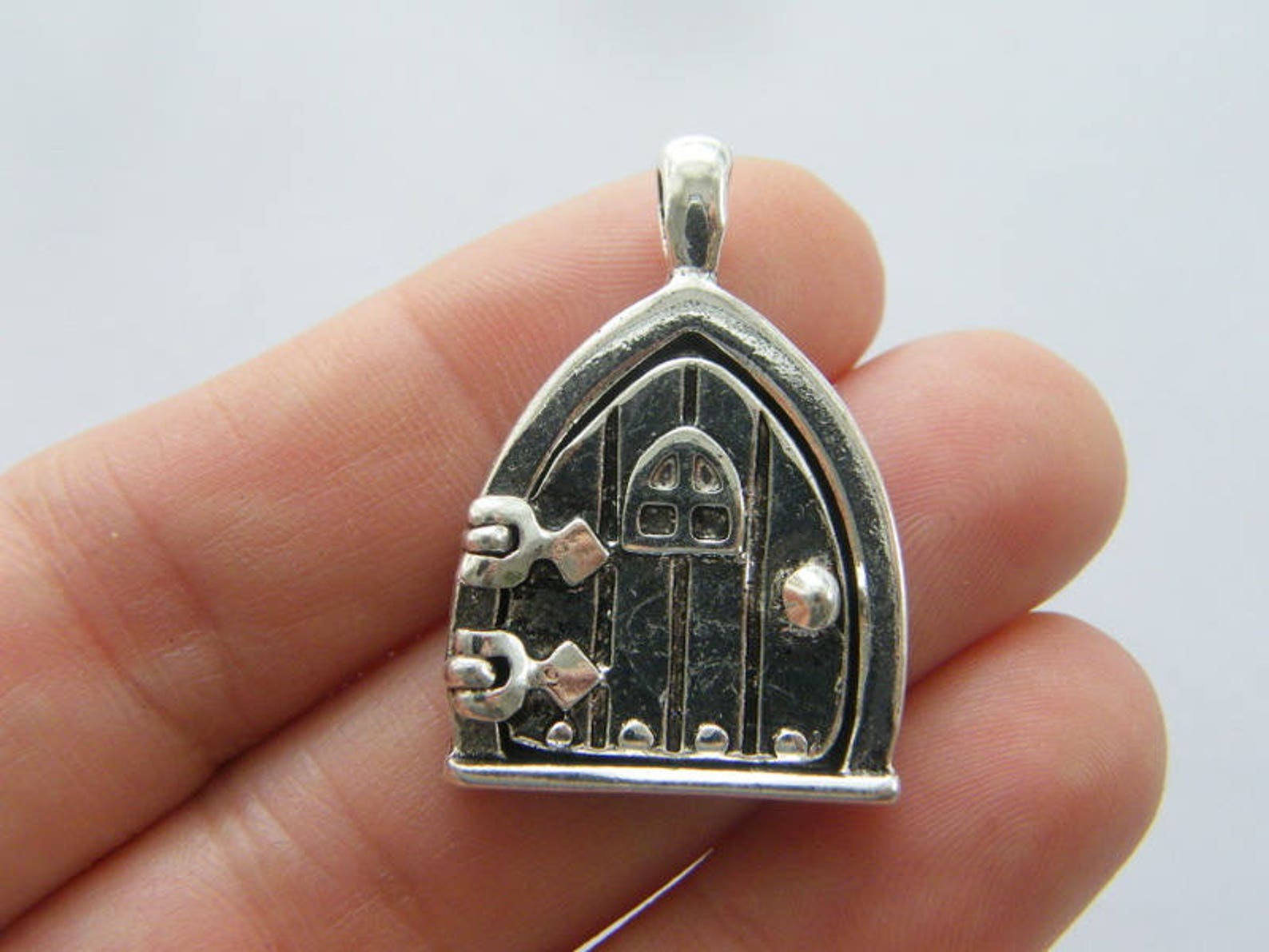 1 Fairy Door Locket Pendant Antique Silver Tone P474 - Etsy