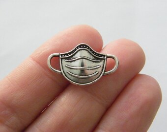 6pcs Large Mask Charms Masquerade Charms Antique Silver Tone - Etsy