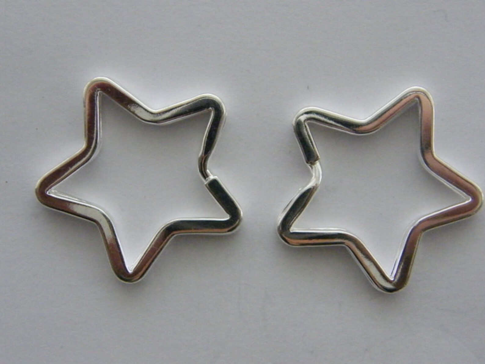 2 Star Key Rings 34 X 33mm Silver Plated FS525 - Etsy