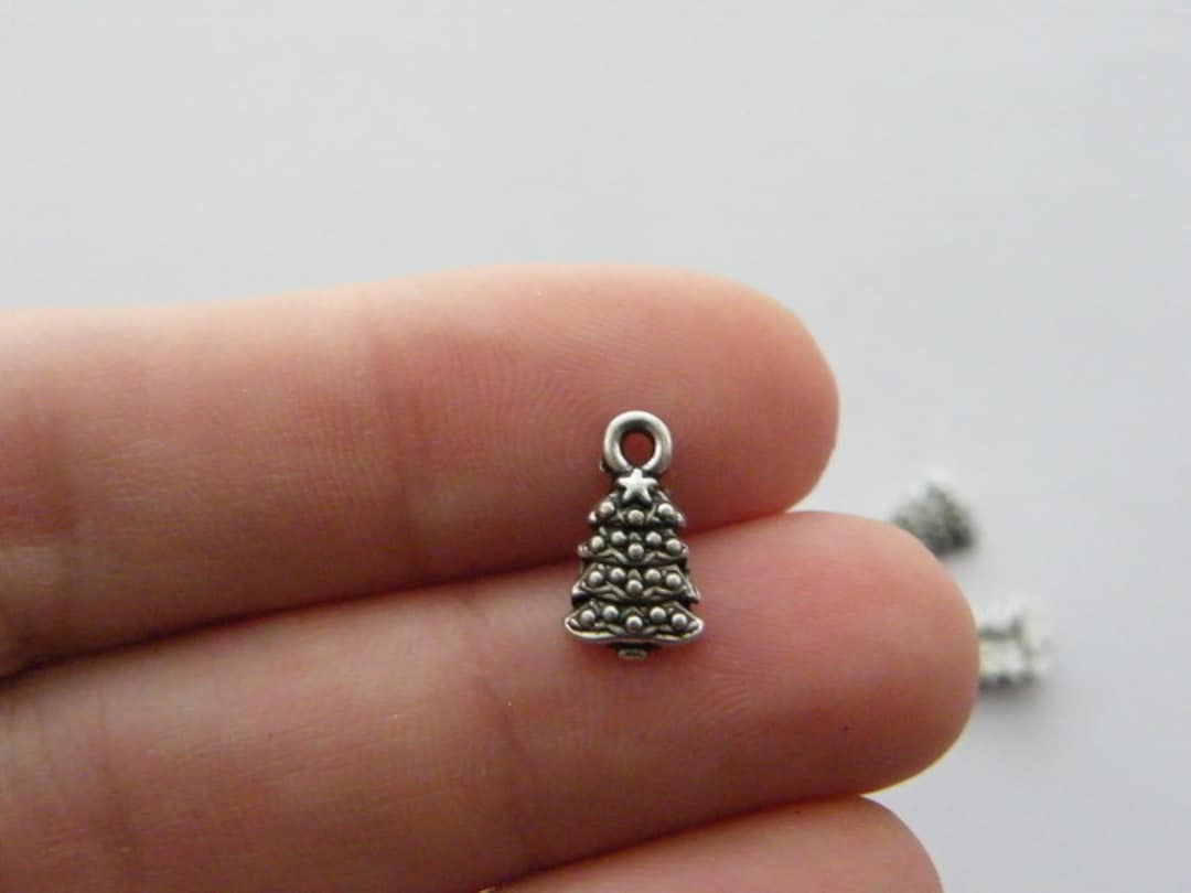 BULK 50 Christmas Tree Charms Antique Silver Tone CT21 - SALE 50% OFF ...