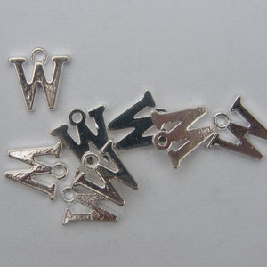BULK 30 Letter W Alphabet Charms Silver Plated - Etsy