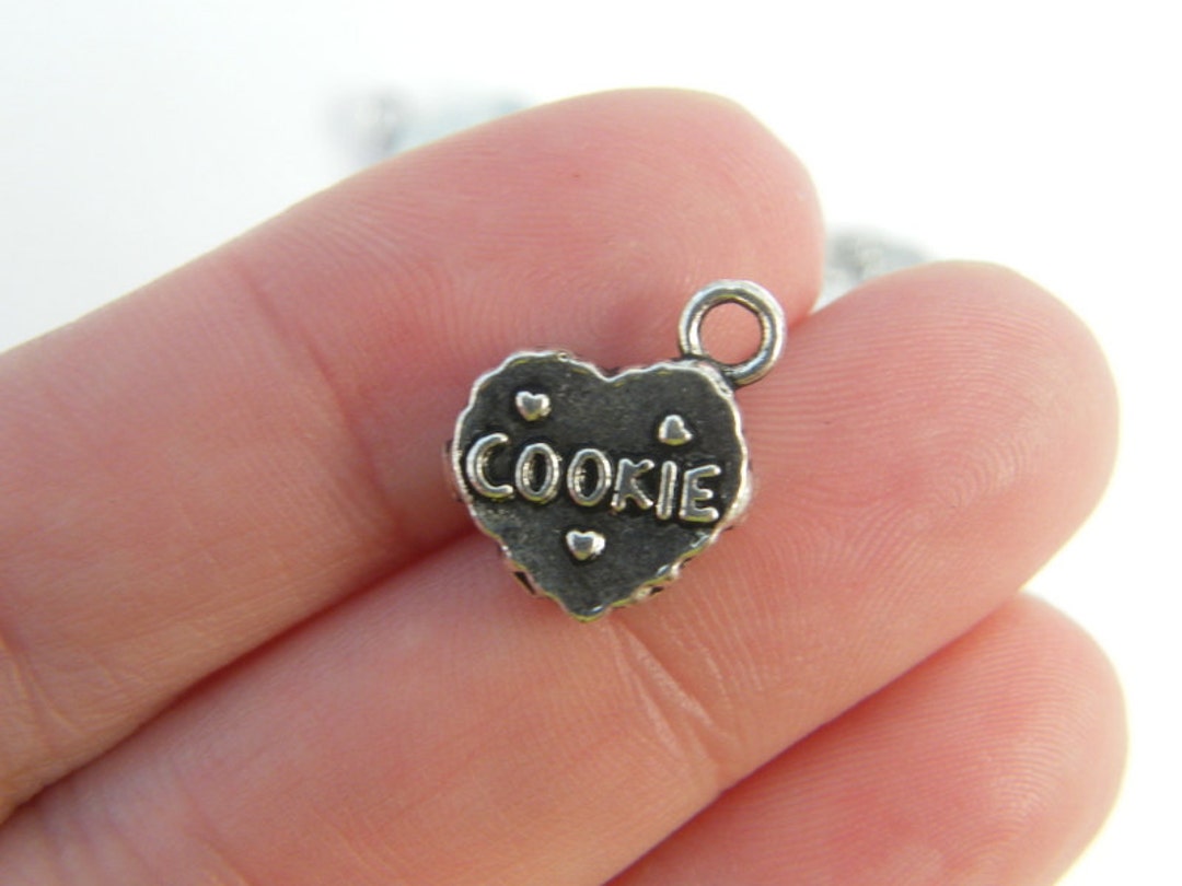 BULK 30 Cookie Charms Antique Silver Tone FD144 - SALE 50% OFF - Etsy