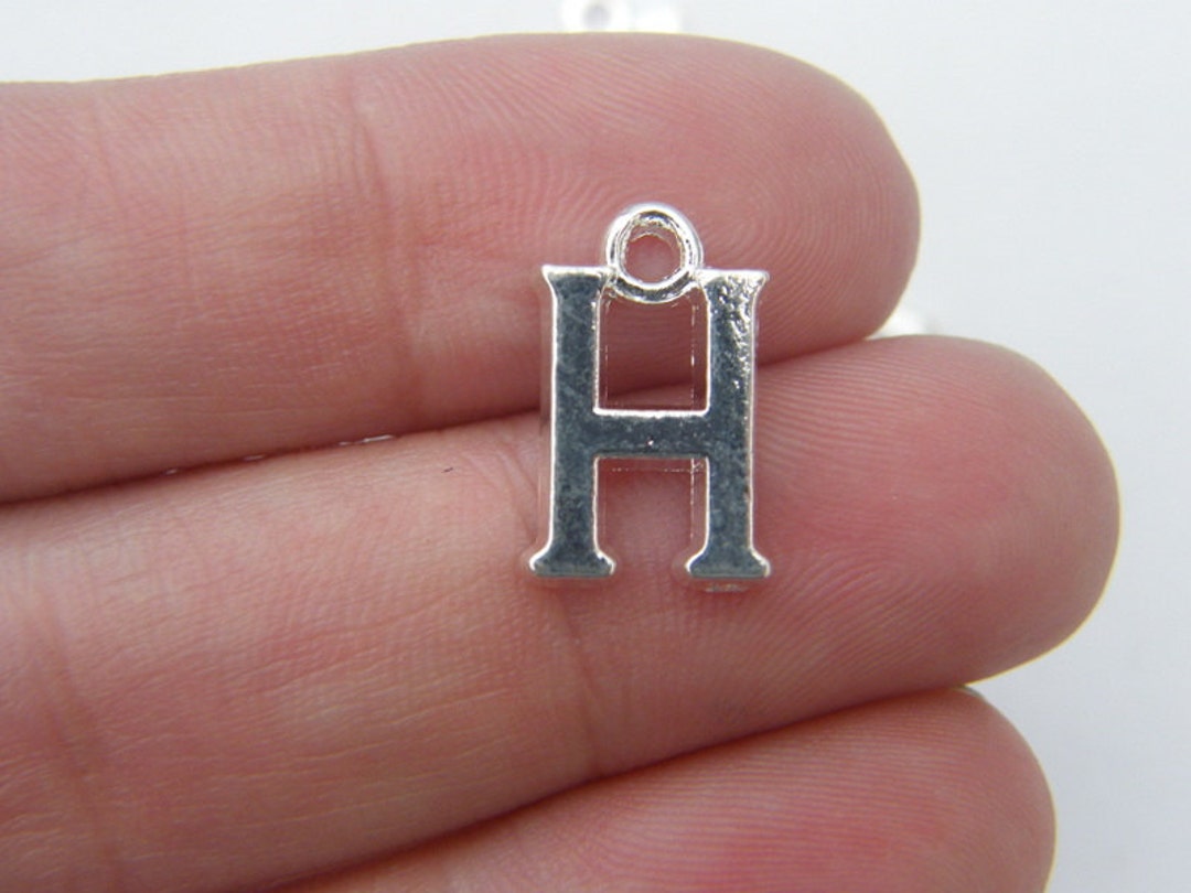 BULK 30 Letter H Alphabet Charms Silver Plated - Etsy
