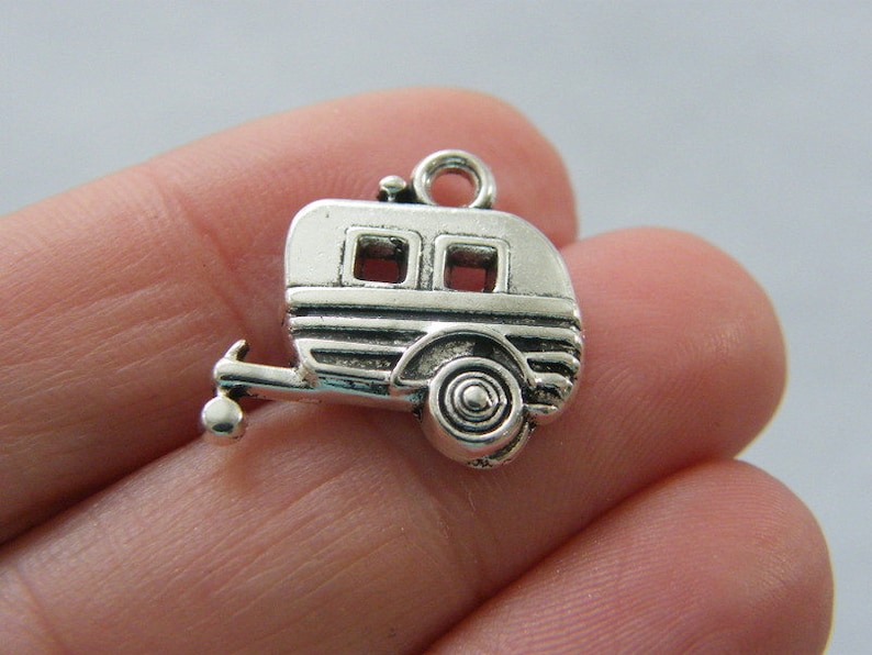 10 Caravan Trailer Charms Antique Silver Tone TT23 - Etsy