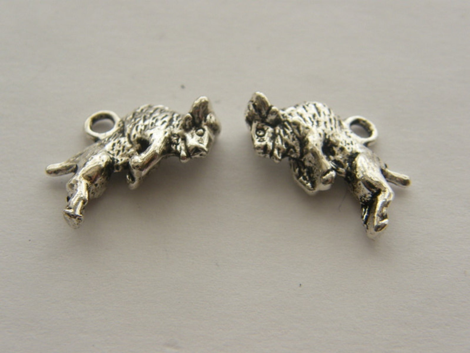 6 Buffalo Charms Antique Silver Tone A138 - Etsy