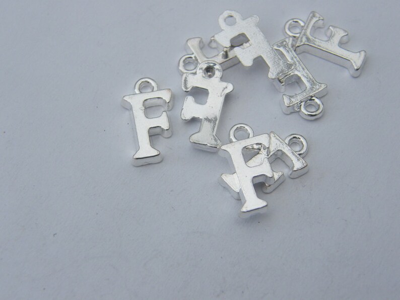 BULK 30 Letter F Alphabet Charms Silver Plated - Etsy