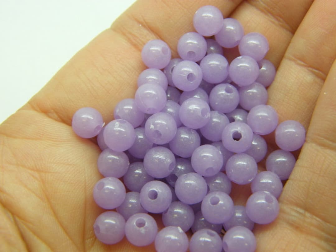 120 Glow in the dark Perlen 6mm lila Acryl AB386 SALE 50% SALE - Etsy.de
