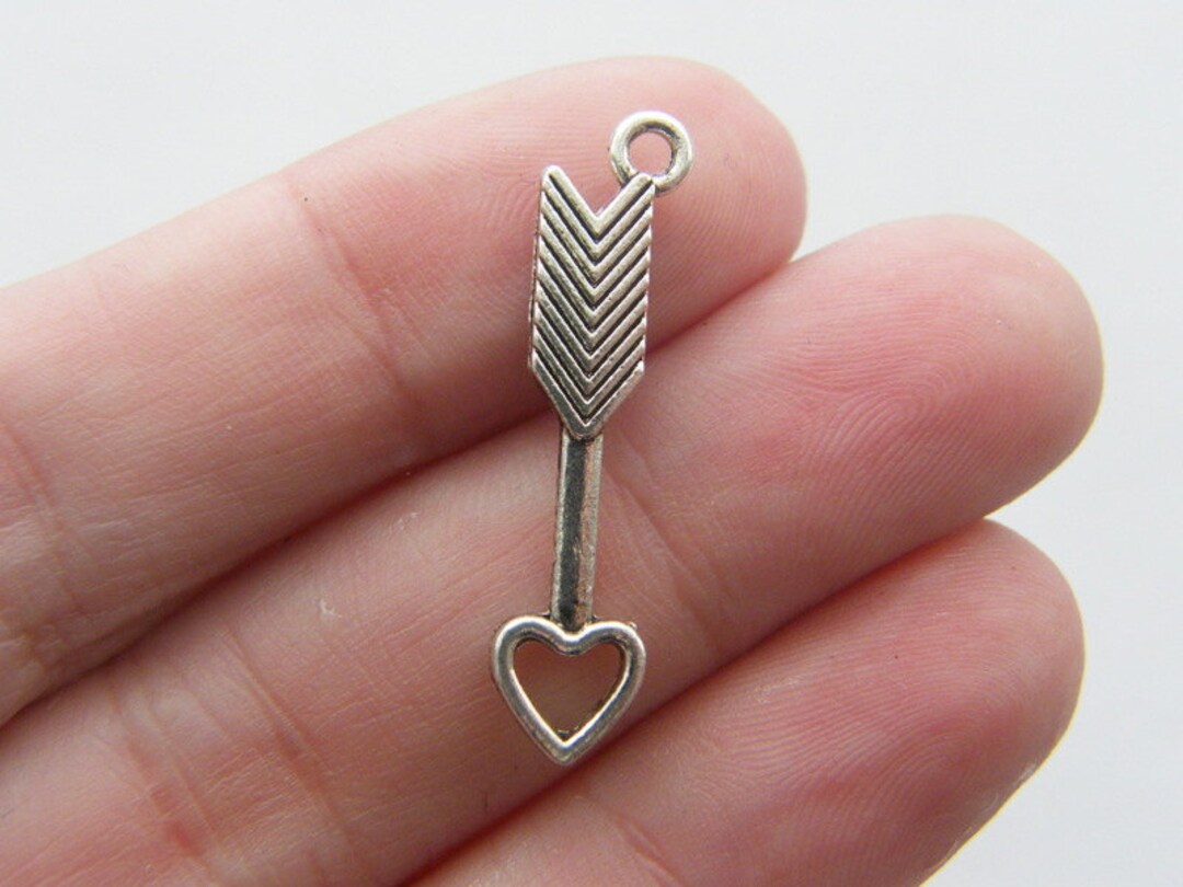 8 Arrow Charms Antique Silver Tone G25 - Etsy