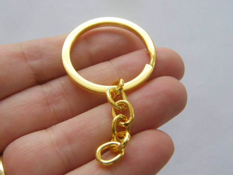 4 Key Rings 66 X 32mm Gold Plated FS385 | Etsy