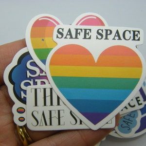 50 Safe Space Rainbow LGBT Themed Stickers Random Mixed Paper - Etsy