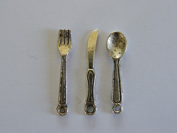 The Cutlery Collection 24 Antique Silver Tone Charms - Etsy