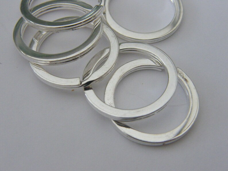 BULK 20 Key Rings 25 X 2mm Silver Plated FS421 | Etsy