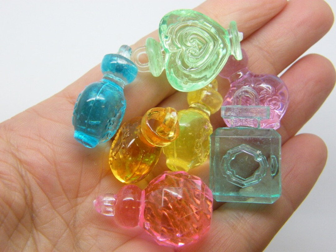 10 Bottle of Perfume Pendants Random Mixed Transparent Acrylic P538 - Etsy