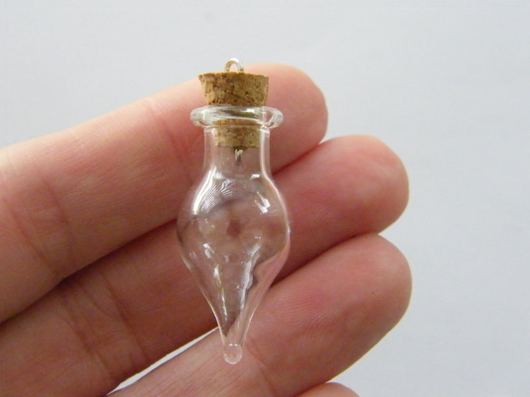 10 Mini Glass Bottles With Corks and Screw GBT - Etsy