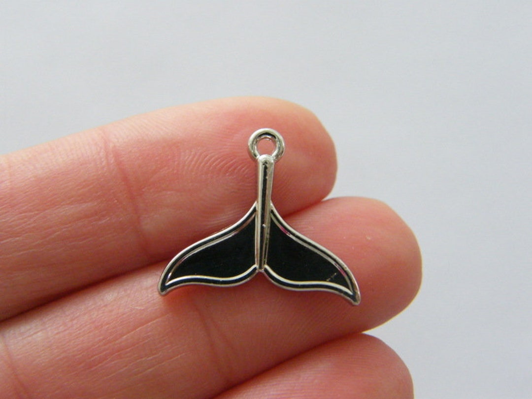 BULK 20 Whale Tail Charms Silver Tone FF501 - Etsy