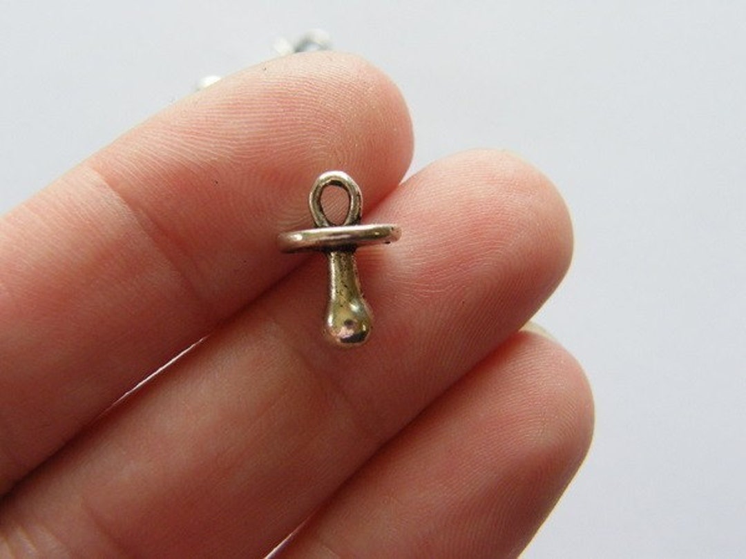 16 Dummy or Baby Pacifier Charms Antique Silver Tone P564 - Etsy