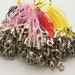 BULK 100 Mixed Colours and Silver Cell Phone Strap 70mm With Lobster ...