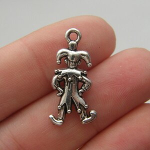 6 Jester Charms Antique Silver Tone P80 - Etsy