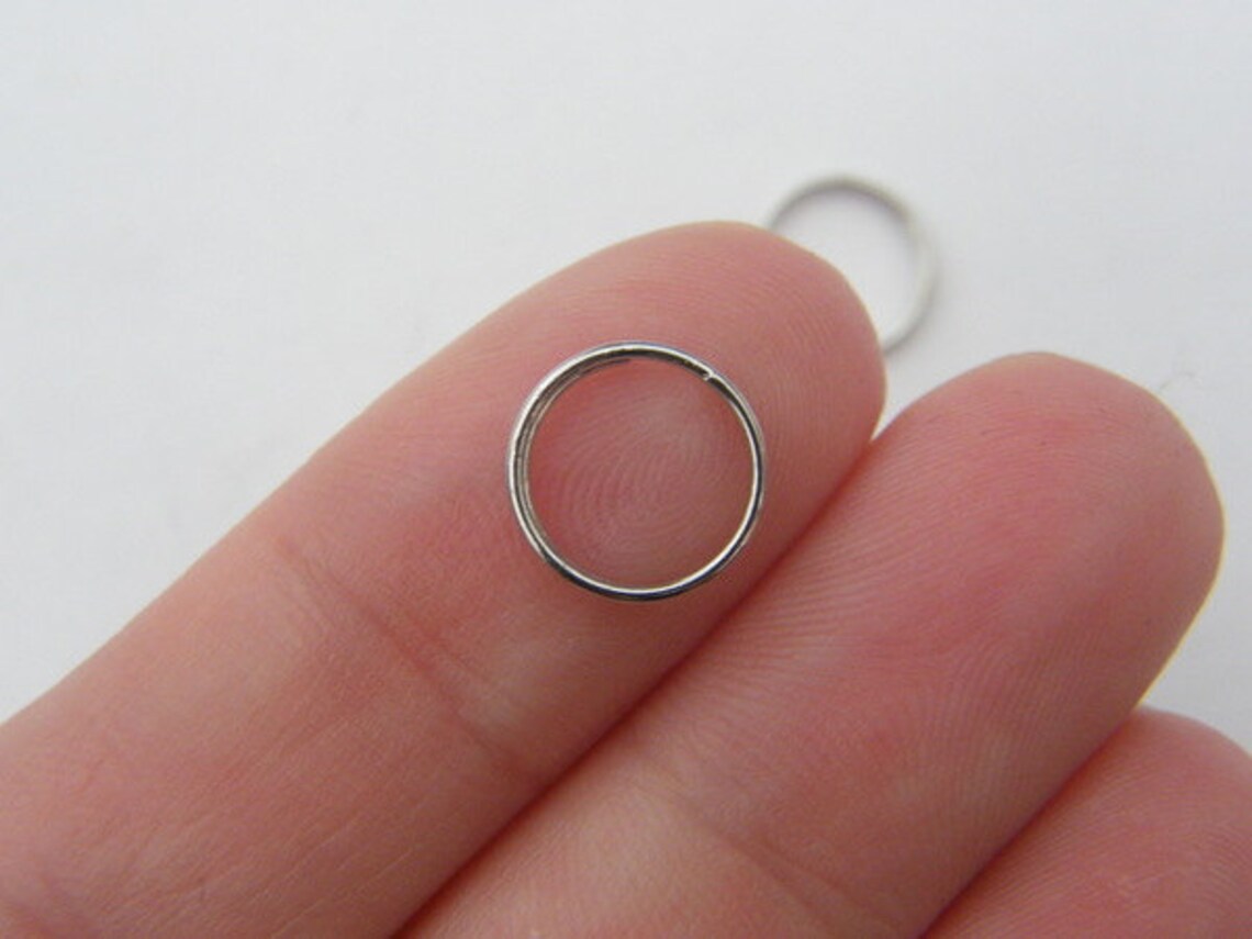 BULK 300 Split Rings 10mm Silver Tone FS412 - Etsy