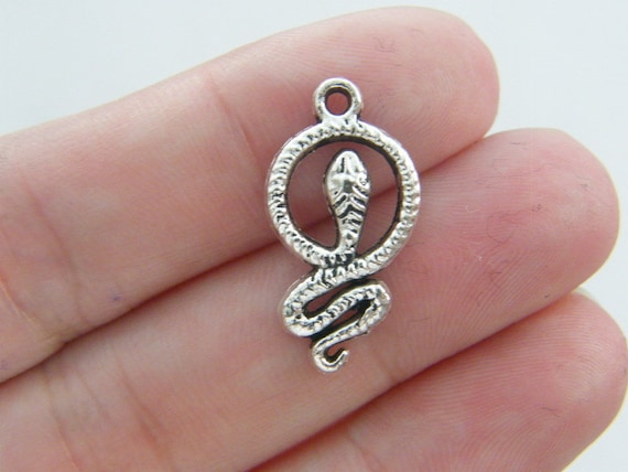 BULK 50 Snake Charms Antique Silver Tone A48 - Etsy