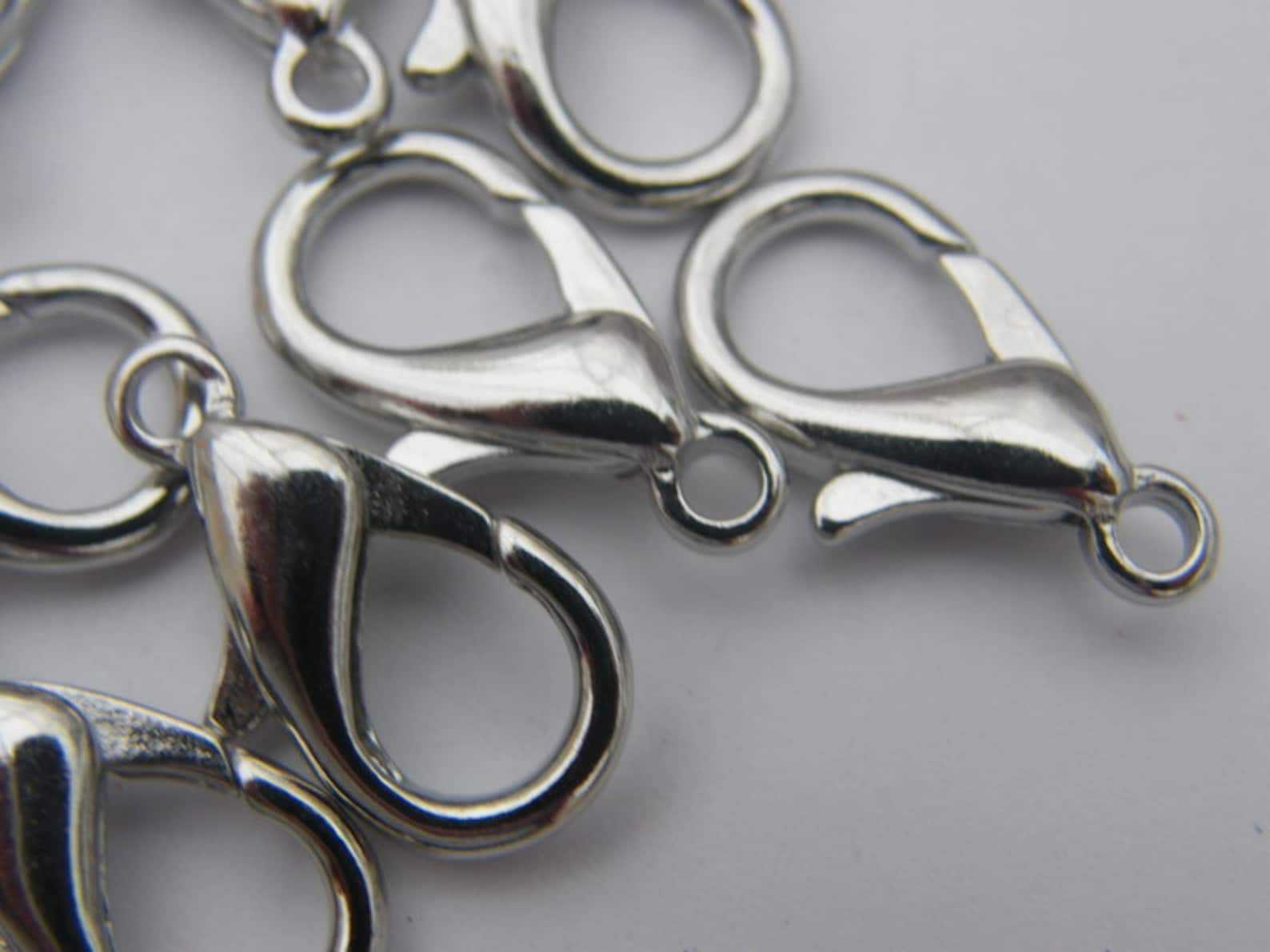 10 Lobster Clasps 21 X 12mm Silver Tone LC12 - Etsy