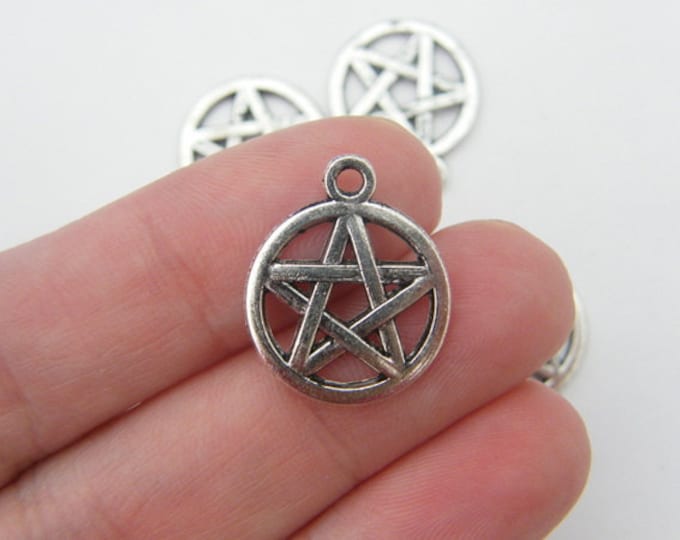 BULK 50 Pentagram Charms Antique Silver Tone HC86 - Etsy