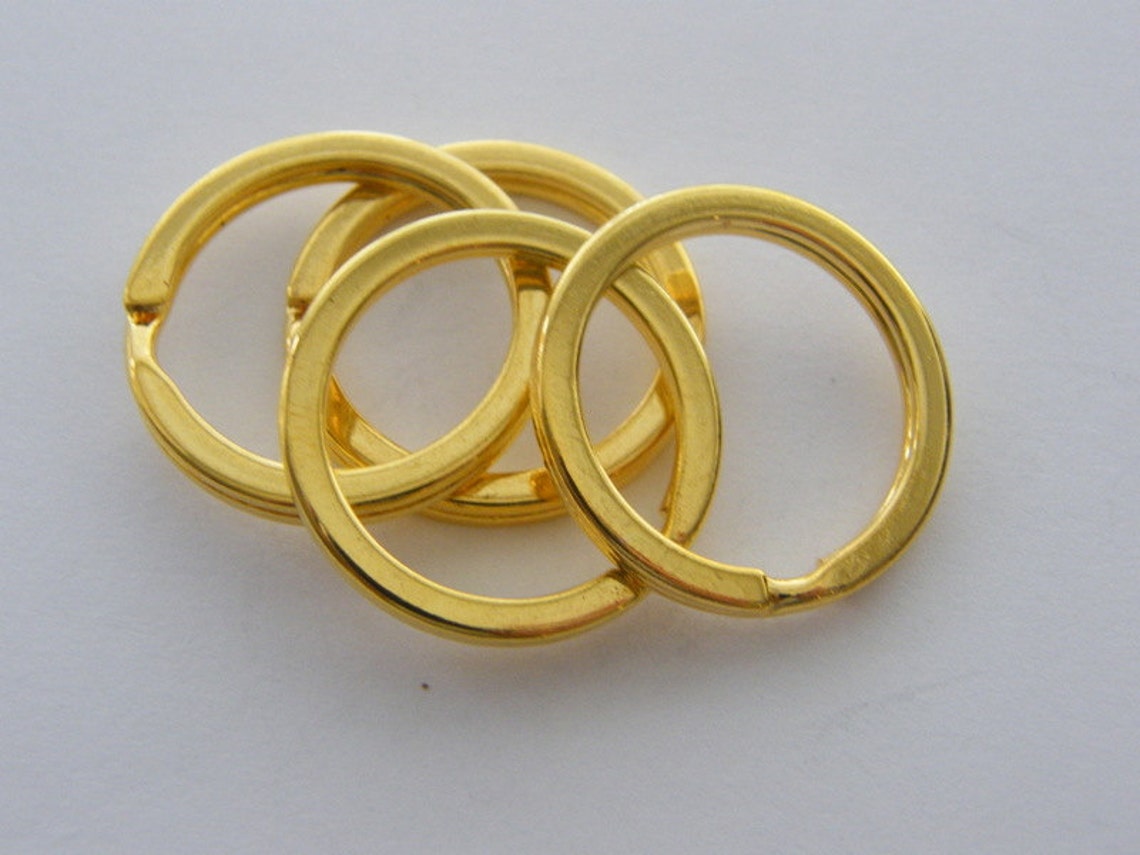 BULK 20 Key Rings 25 X 2.3mm Gold Plated FS384 - Etsy