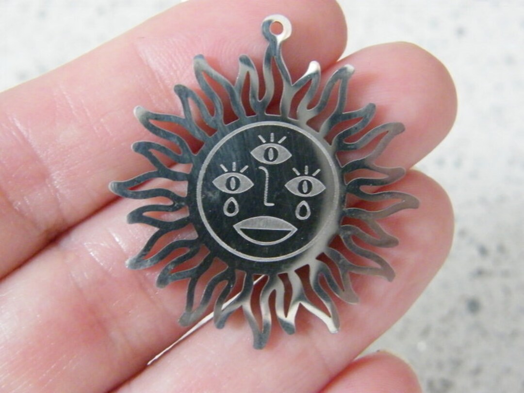 1 Sun All Seeing Eye Pendant Stainless Steel HC520 - Etsy