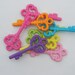 BULK 30 Mixed Colours Acrylic Plastic Key Pendants SALE 50% Offf - Etsy