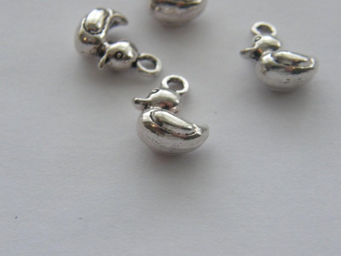 BULK 50 Duck Charms Antique Silver Tone B85 - Etsy