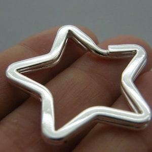 2 Star Key Rings 34 X 33mm Silver Plated FS138 - Etsy