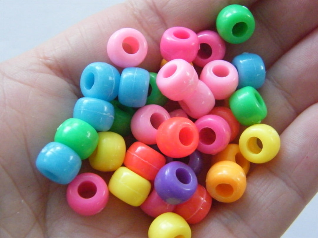 140 Barrel Beads Random Mixed Plastic BB593 - Etsy
