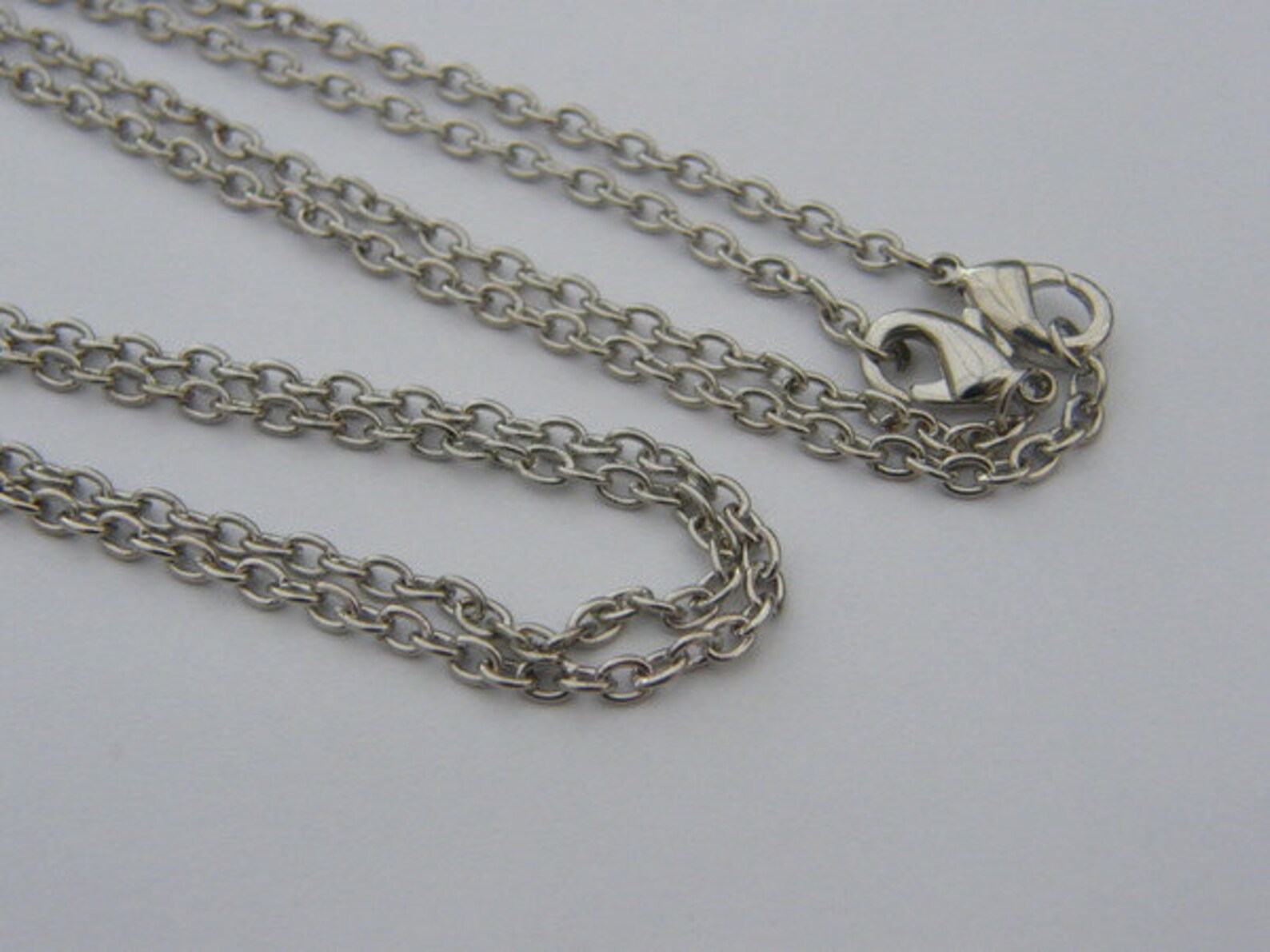 BULK 12 Necklace Chains 62cm Silver Tone - Etsy