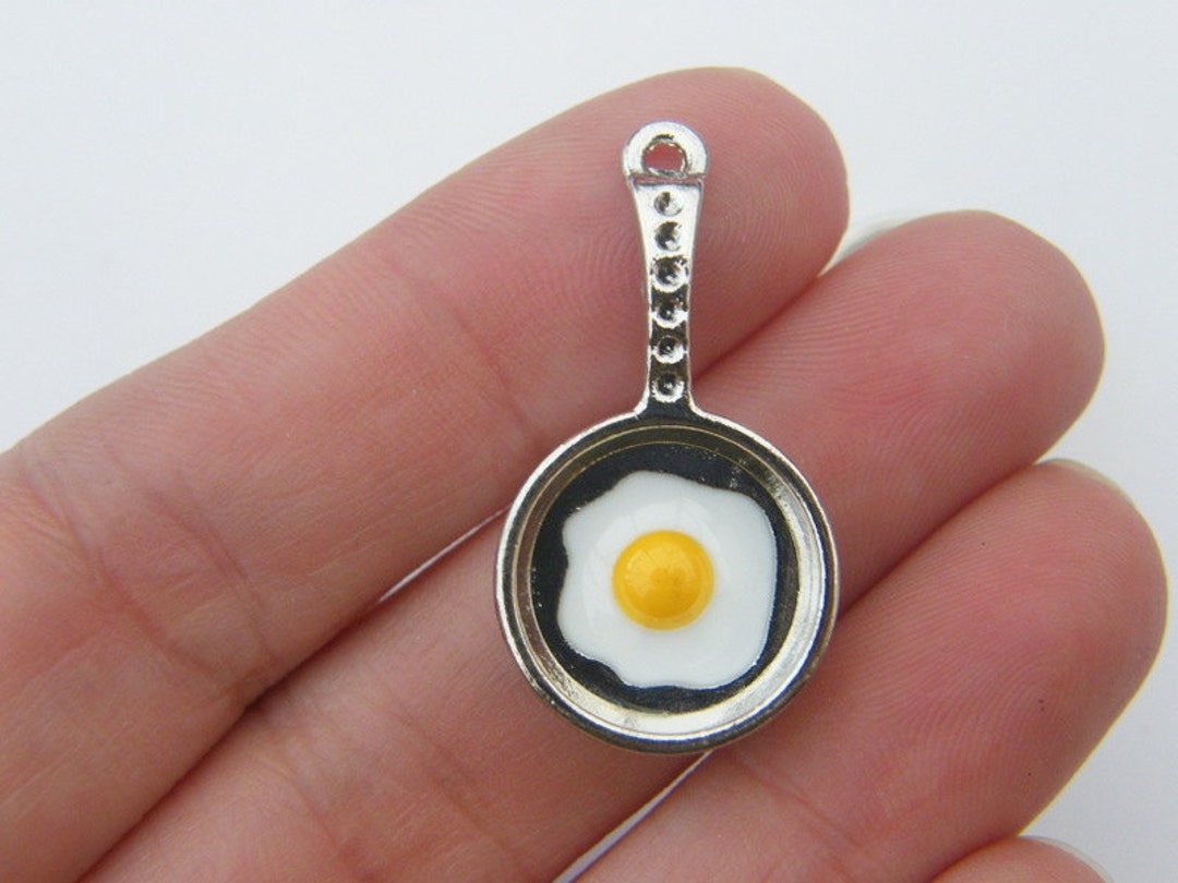 2 Frying Pan Pendants Silver Tone FD104 - Etsy