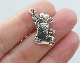 25pcs Christmas Stocking Sock Charm Holiday Creation Charms Antique ...