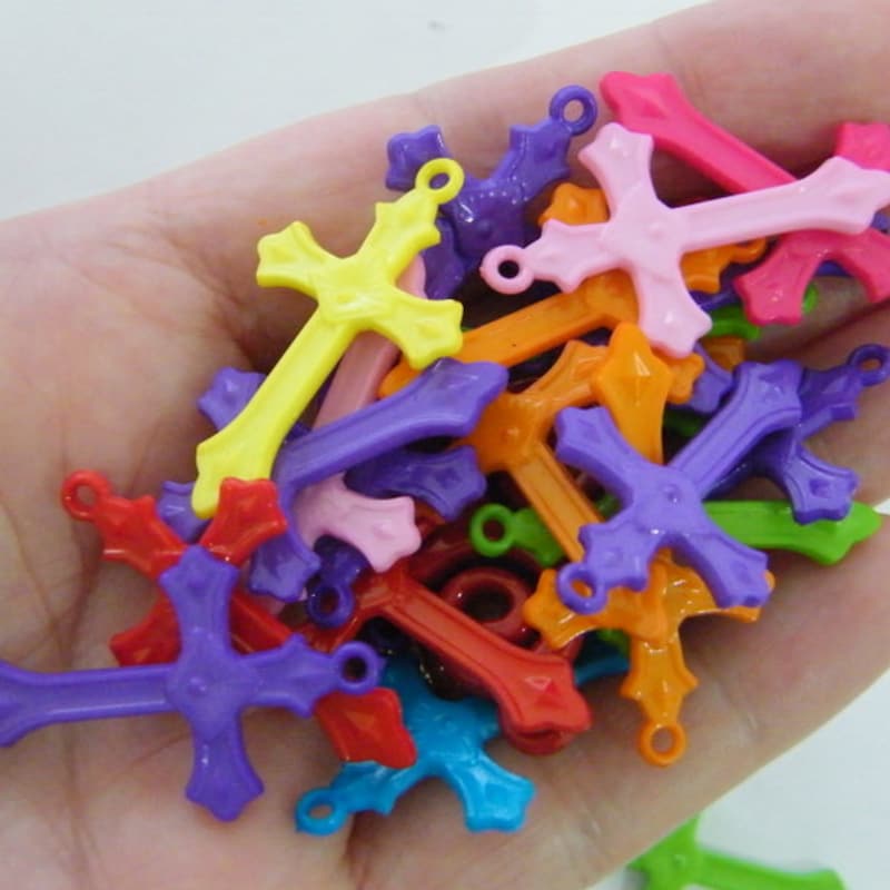 Plastic Cross Pendants - Etsy