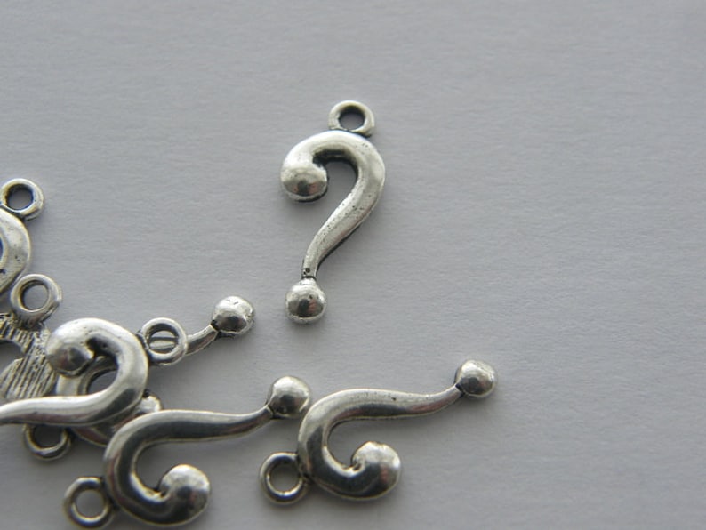 BULK 50 Question Mark Charms Antique Silver Tone M67 - Etsy