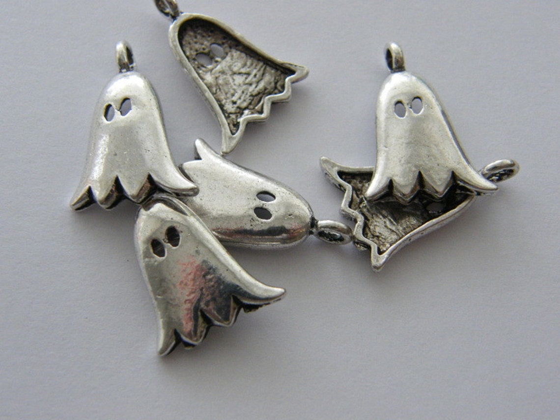 BULK 50 Ghost Charms Antique Silver Tone HC143 - Etsy
