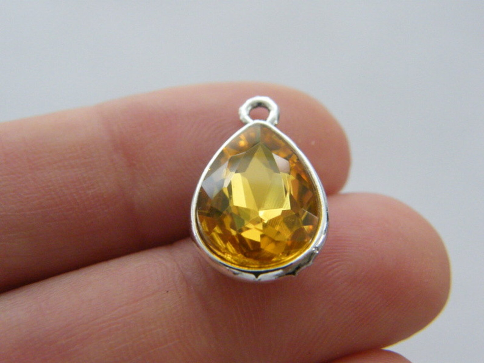 4 November Birthstone Charms 19 X 12mm Silver Tone - Etsy