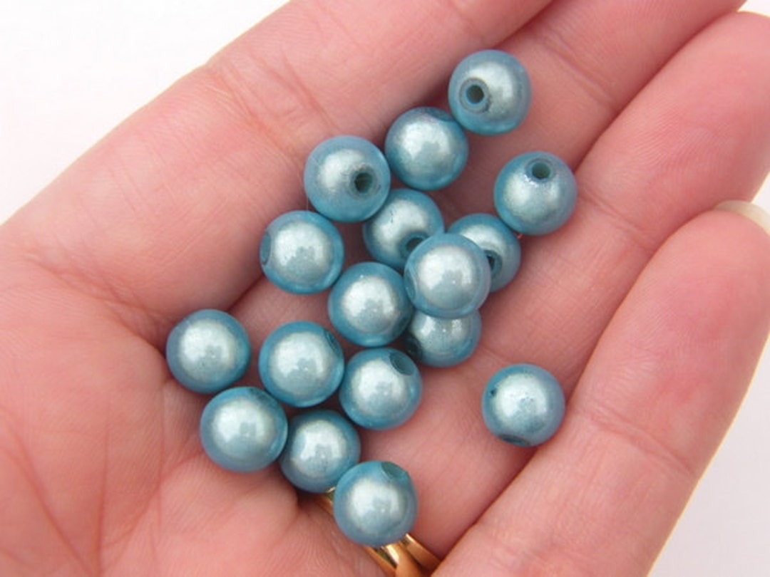 100 Cyan Light Blue 8mm Miracle Beads AB125 - Etsy