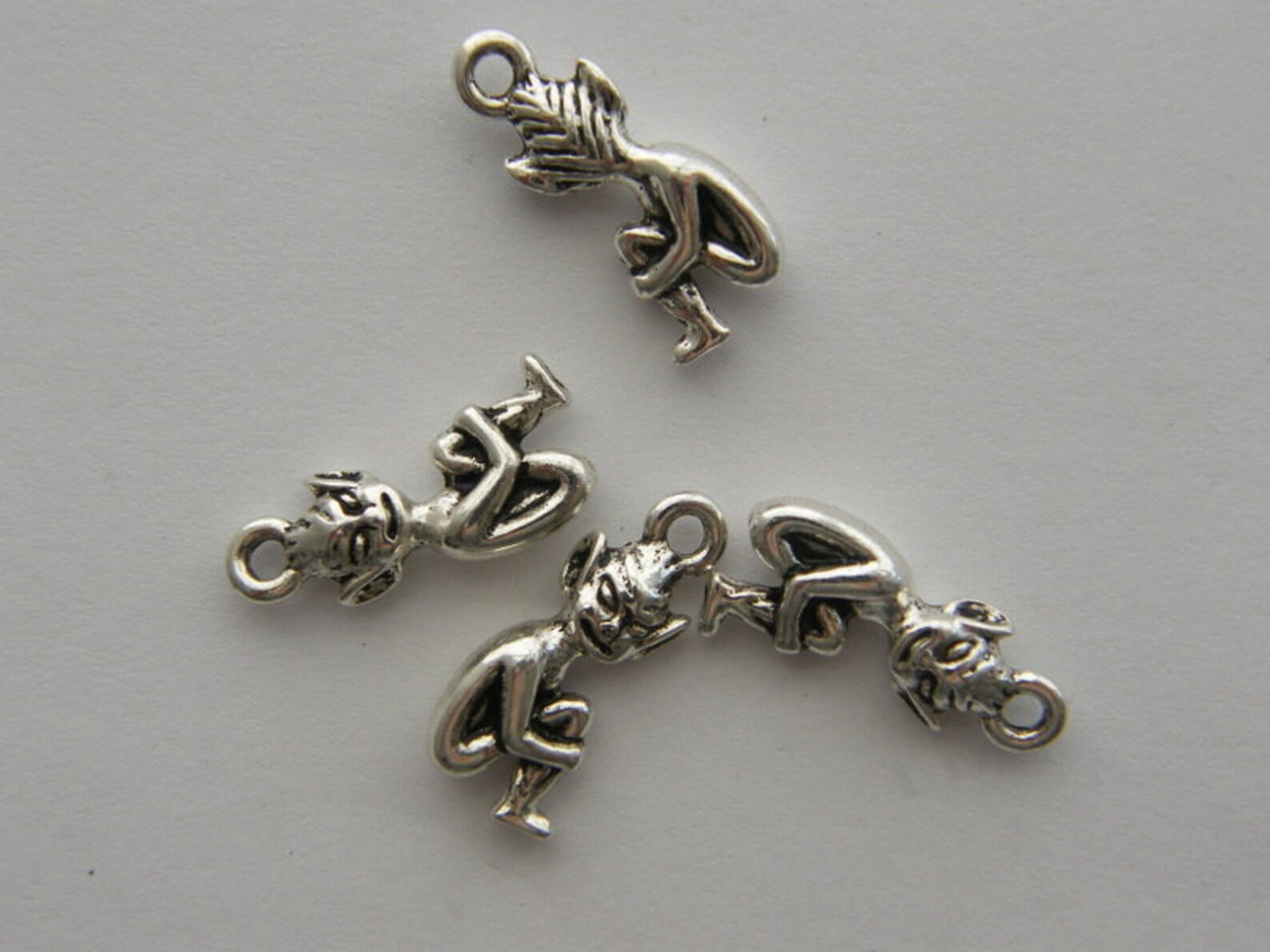 BULK 30 Pixie Charms Antique Silver Tone FB46 - Etsy