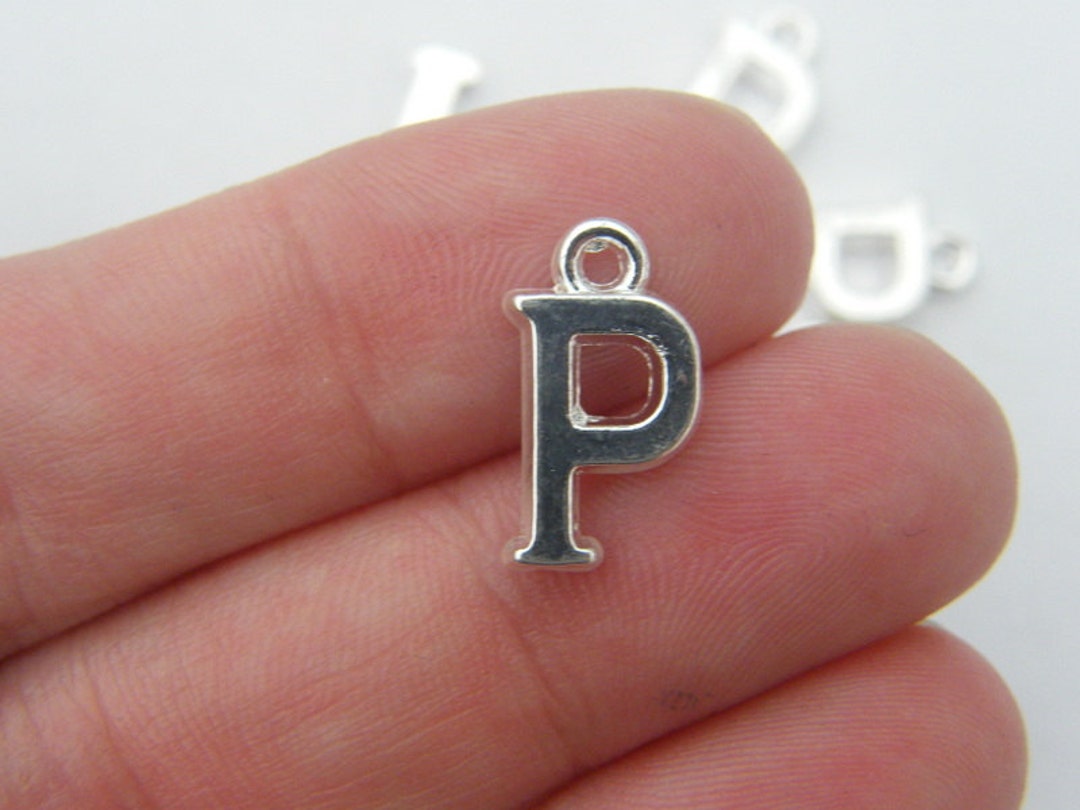 BULK 30 Letter P Alphabet Charms 15 X 9mm Silver Plated - Etsy