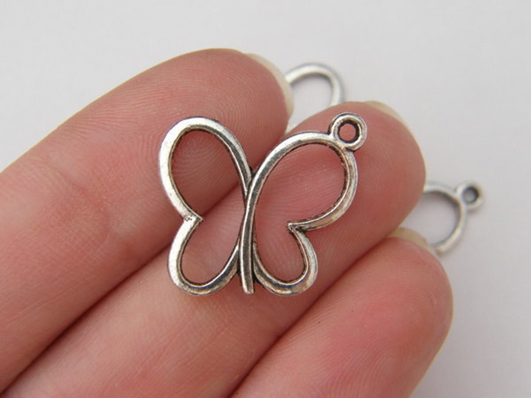 BULK 50 Butterfly Charms Antique Silver Tone A340 - SALE 50% OFF - Etsy