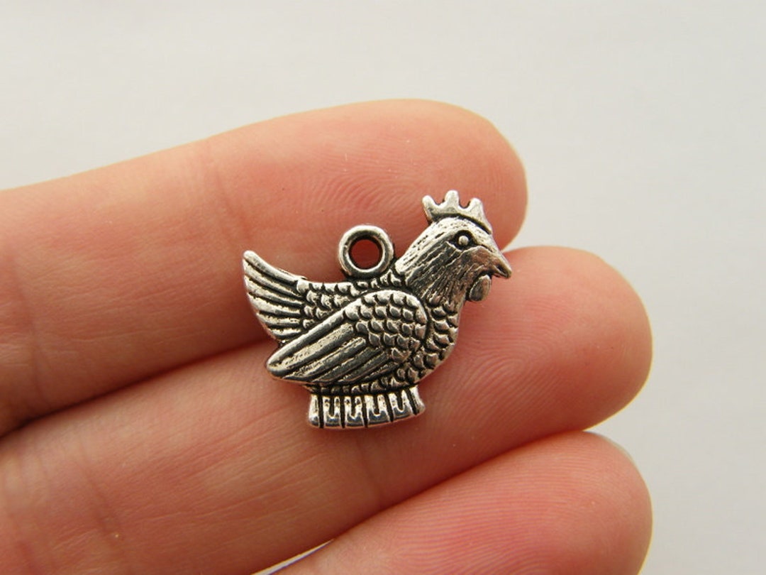 BULK 30 Chicken Charms Antique Silver Tone B139 - SALE 50% OFF - Etsy