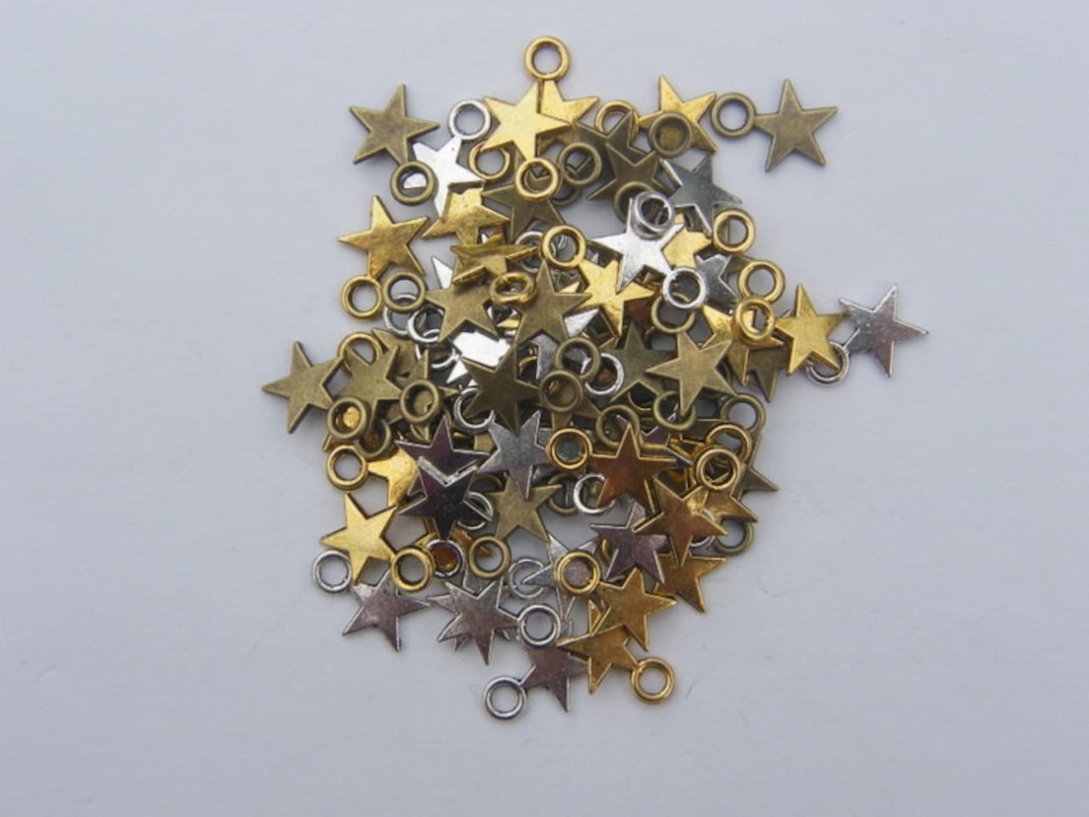 The Star Collection 75 Star Charms 10.5 X 7.5mm - Etsy
