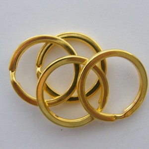 BULK 20 Key Rings 25 X 2.3mm Gold Plated FS384 - Etsy
