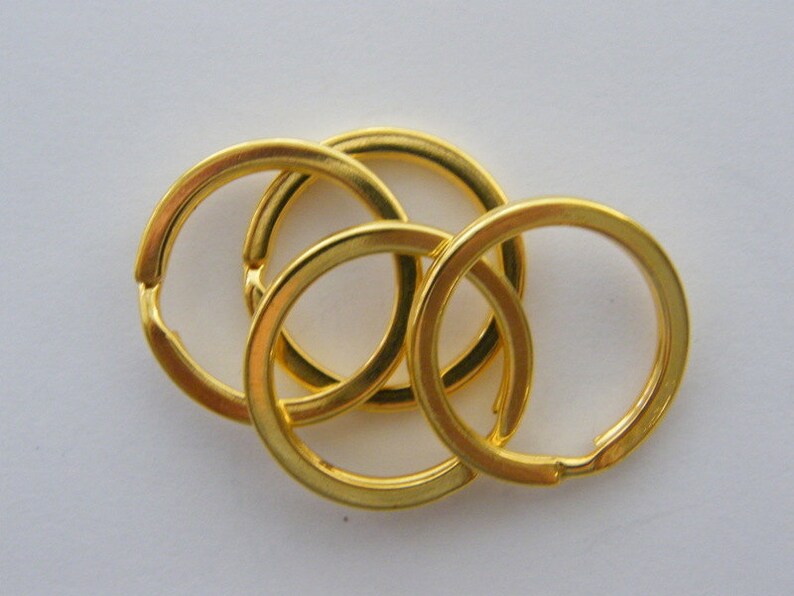 BULK 20 Key Rings 25 X 2.3mm Gold Plated FS384 - Etsy