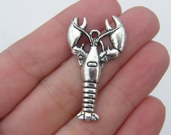 Movable Sterling Silver Lobster Charm Seafood Crustacean 3D Solid .925 ...